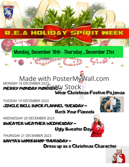 Copy of Holiday Spirit Week | PosterMyWall