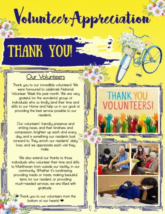 Volunteer Appreciation Section - add photos/laurie's portion | PosterMyWall