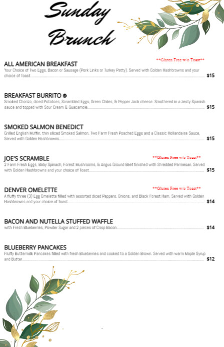 Sunday Brunch | PosterMyWall