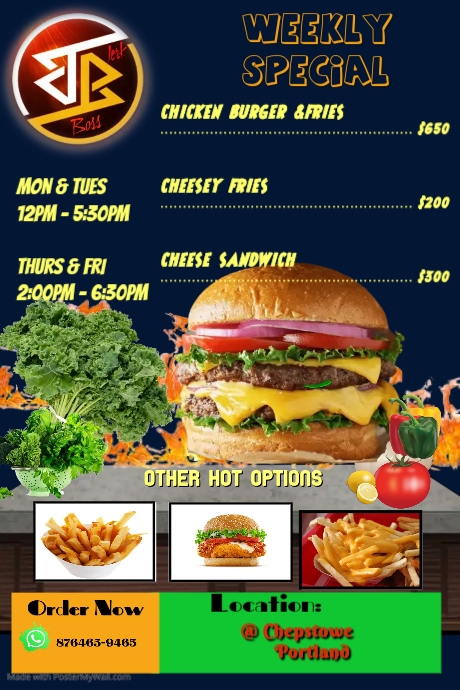 Copy of Copy of Burger Master | PosterMyWall