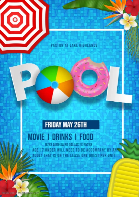 Pool Club Party | PosterMyWall