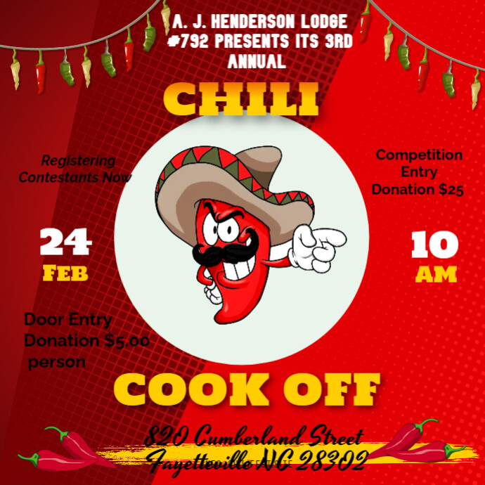 CHILI COOK OFF BANNER | PosterMyWall