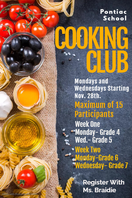 Cooking Club Flyer Design Template | PosterMyWall