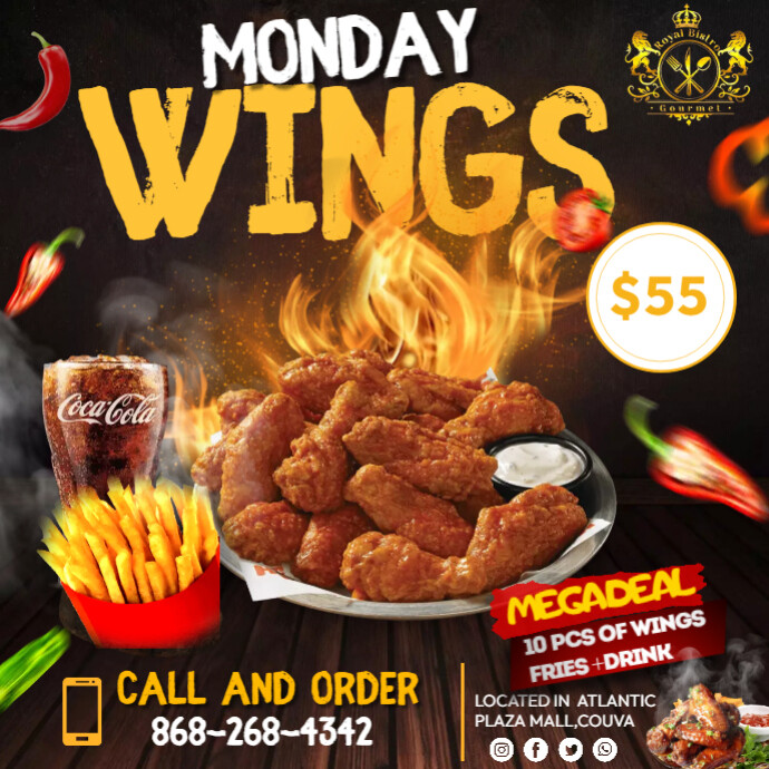 Hot Chicken Wings | PosterMyWall