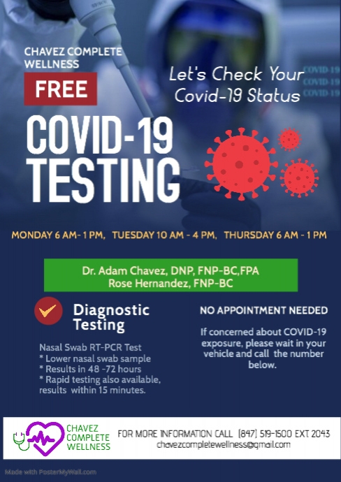 Copy of Covid-19 Testing Flyer | PosterMyWall