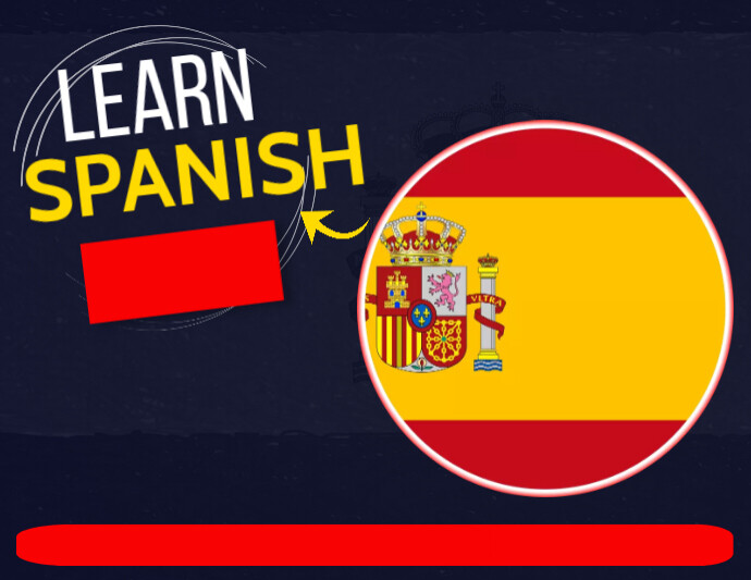 spanish lessons youtube thumbnail language (1) | PosterMyWall