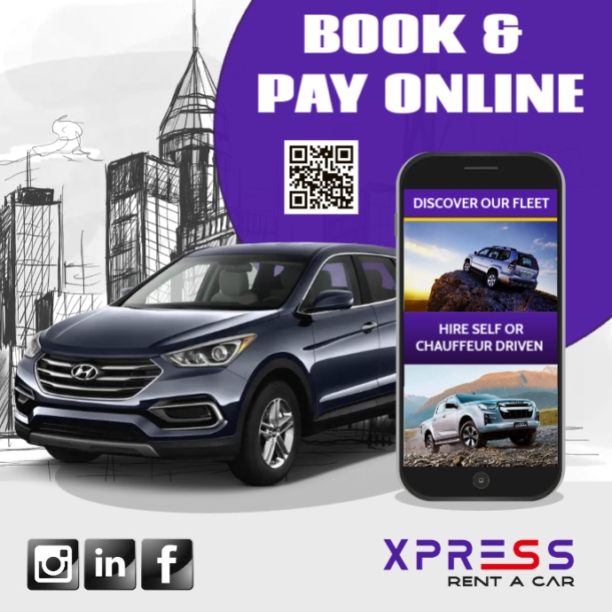 Rental car services advertisement | PosterMyWall