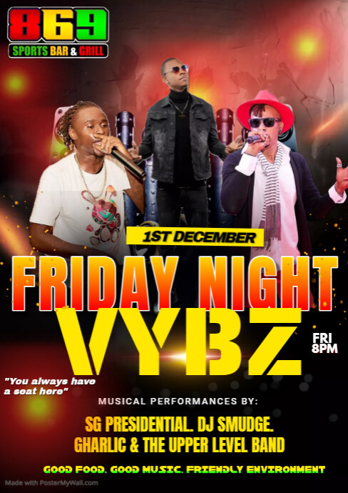 Friday Night Vybz | PosterMyWall