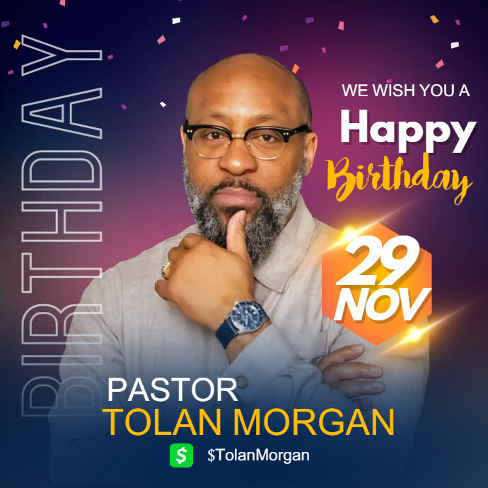 Pastor morgan bdt 1222 | PosterMyWall