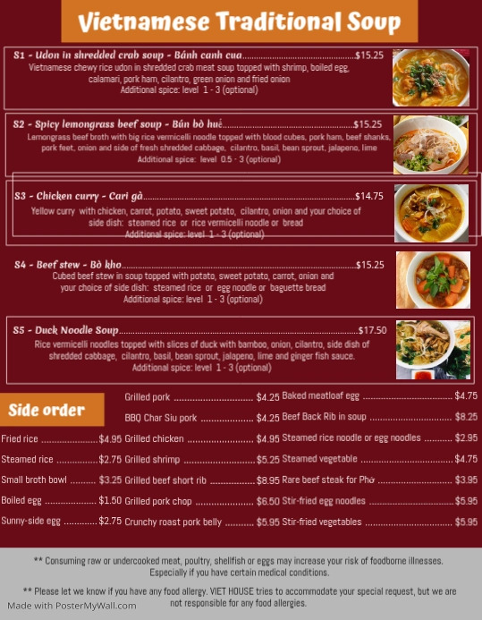 Menu - P7 - Special soup | PosterMyWall