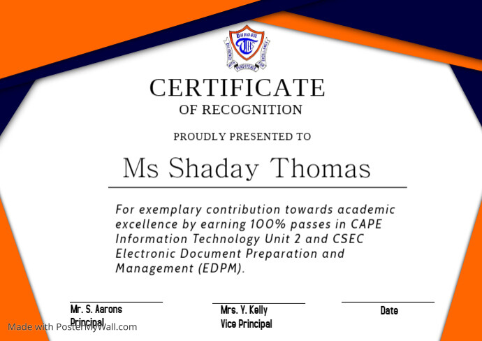 Copy of Certificate of Achievement Printable Template | PosterMyWall