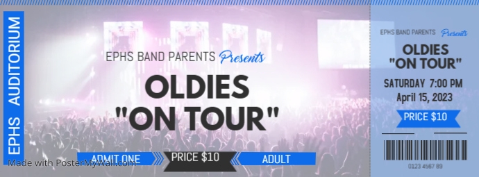 Copy of Rock Concert Event Pass Template | PosterMyWall