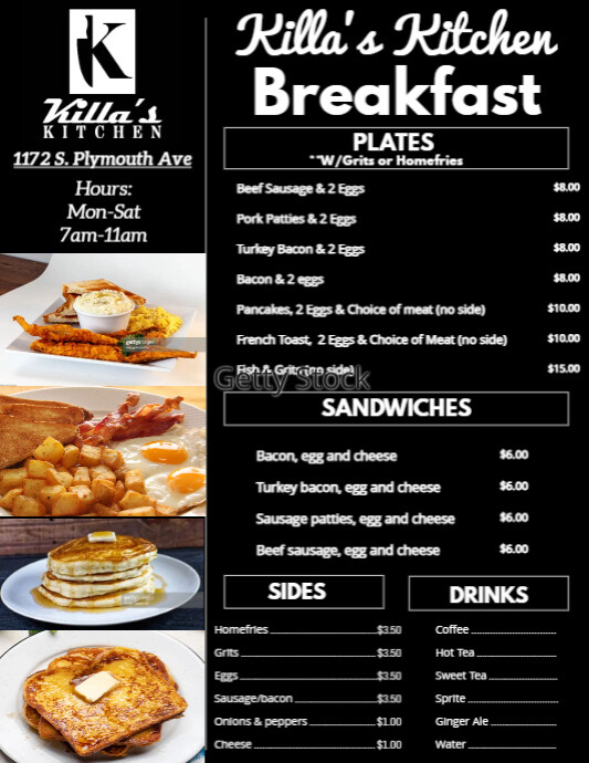 Restaurant Menu | PosterMyWall