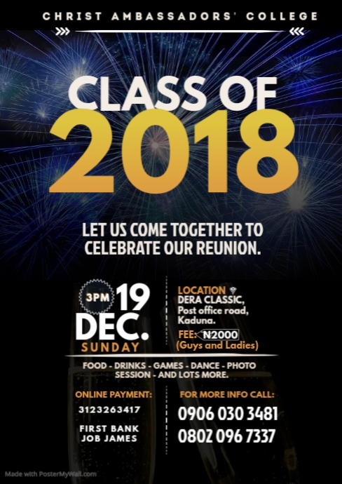 Copy of Class Reunion Flyer | PosterMyWall