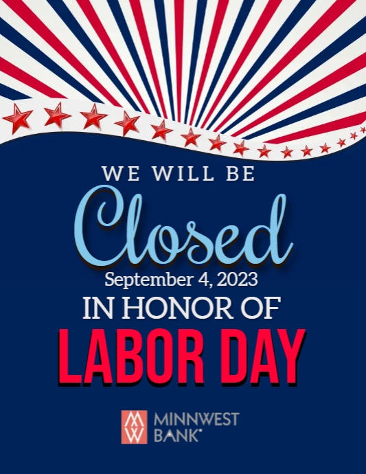 LABOR DAY SHOP CLOSED NOTICE TEMPLATE | PosterMyWall