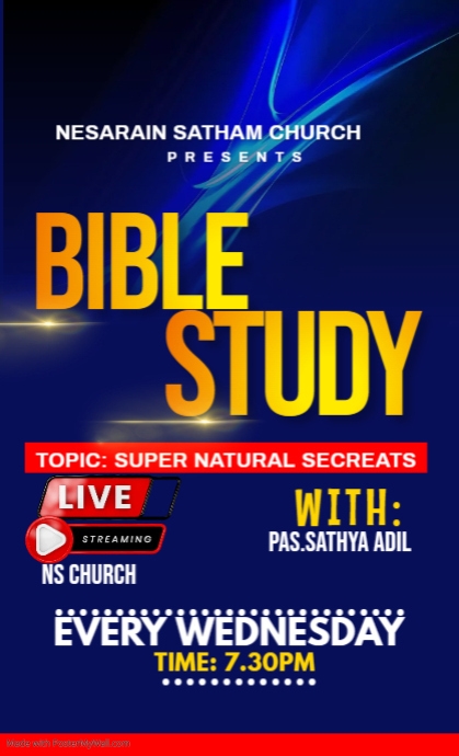 BIBLE STUDY FLYER | PosterMyWall