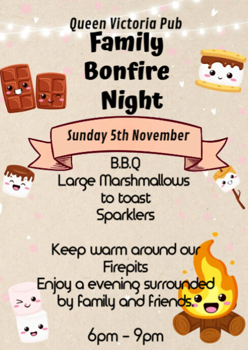 Bonfire s'more camp party theme | PosterMyWall