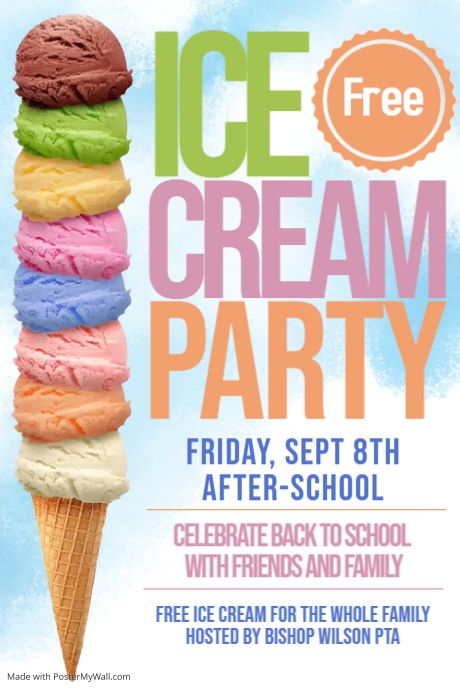 Ice Cream Party Poster | PosterMyWall