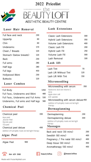 Copy of Pink Hand and Foot Massage Spa Menu | PosterMyWall