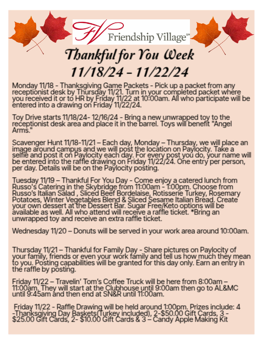 2024 Thankful for You Week | PosterMyWall