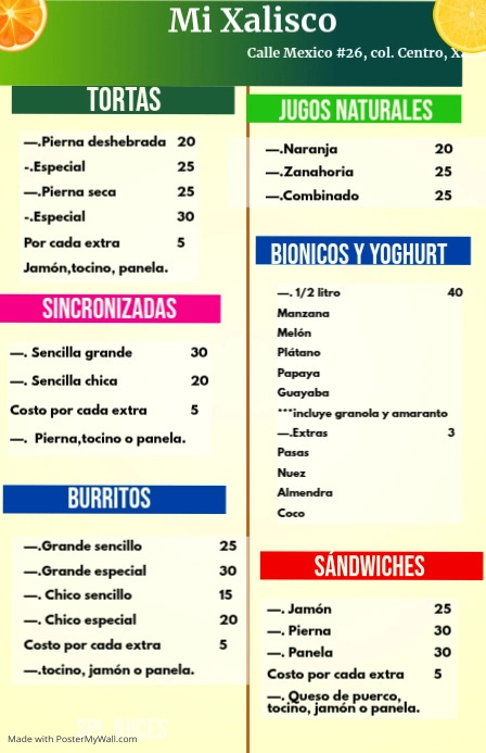 Copia de Fruit Juice Price List Template | PosterMyWall