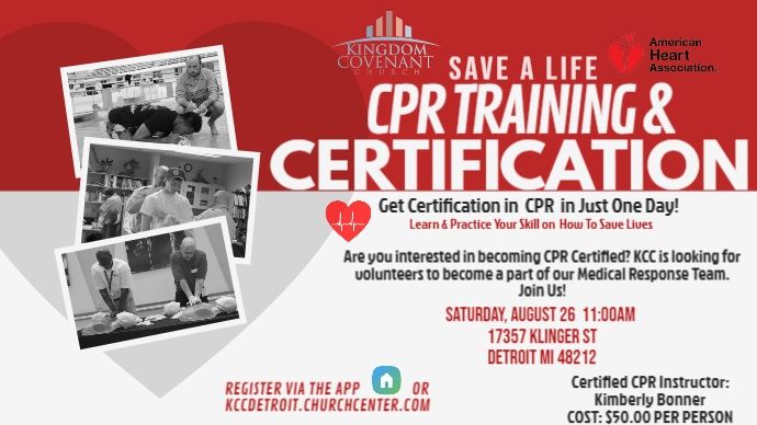Copy of KCC CPR TRAINING SCREEN | PosterMyWall