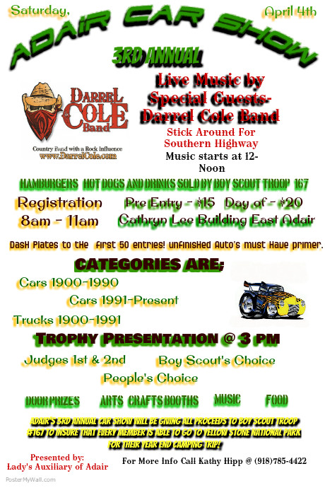 Adair Car Show | PosterMyWall