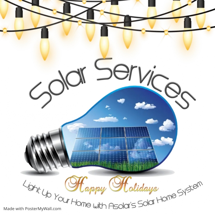 Copy of Happy Holidays Solar Services | PosterMyWall