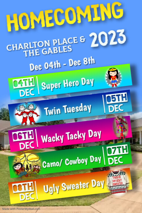 Homecoming Events Poster Template | PosterMyWall