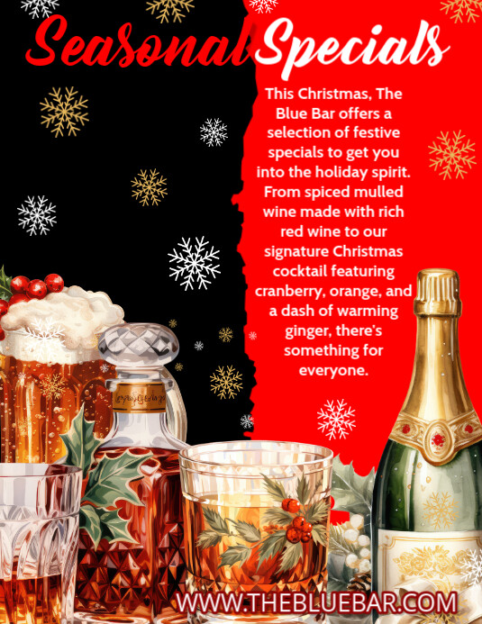 Copy of christmas specials Bar Ad Flyer Template (1) | PosterMyWall