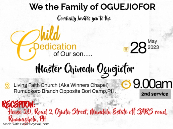Church Child Dedication | PosterMyWall