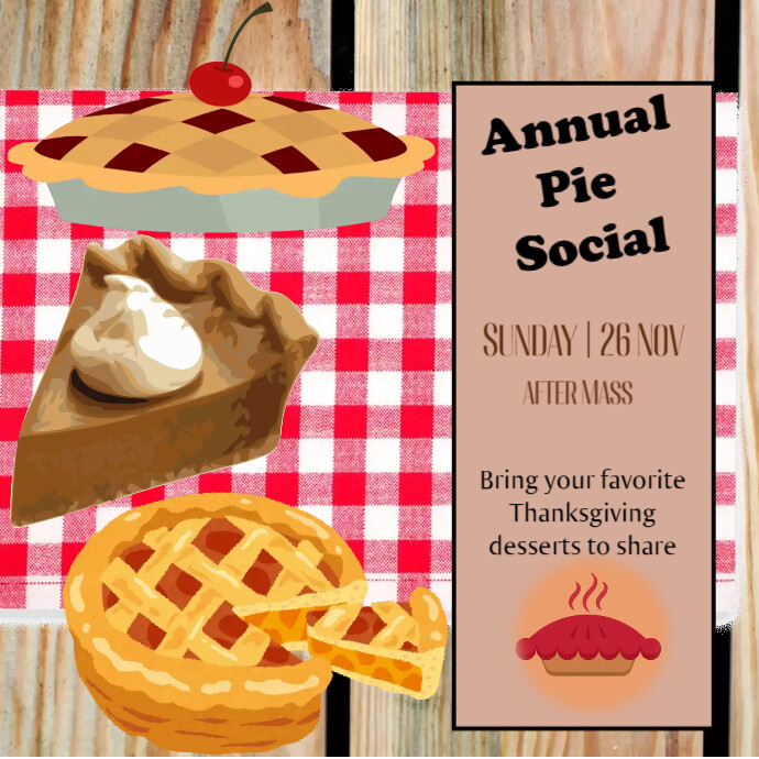 Pie Social | PosterMyWall