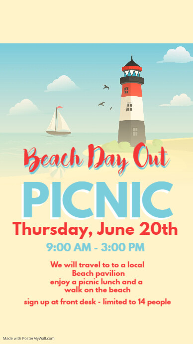 BEACH PICNIC | PosterMyWall