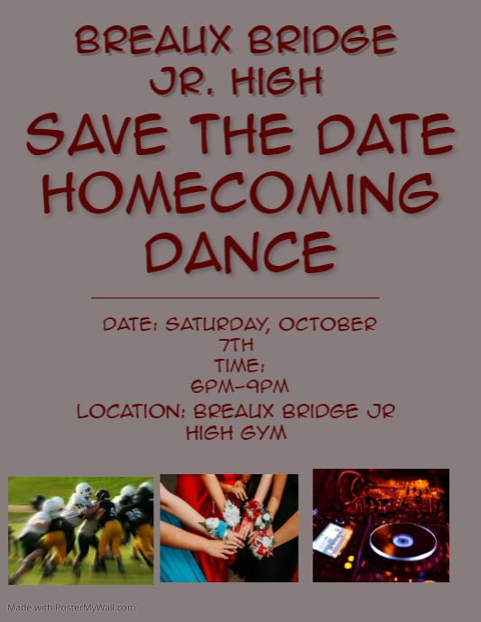 Purple Homecoming Party Flyer | PosterMyWall