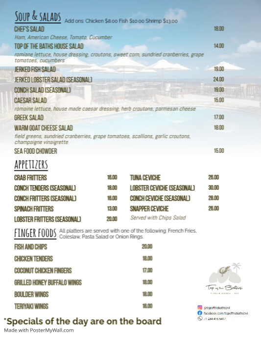 Copy of LUNCH MENU BACK | PosterMyWall