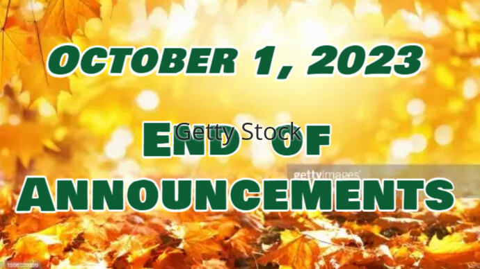 GBC Announcement end page 10 01 2023 | PosterMyWall
