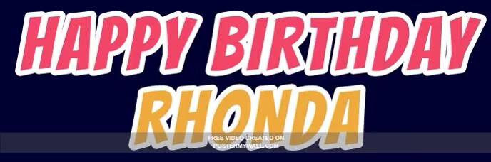 Happy Birthday Rhonda | PosterMyWall