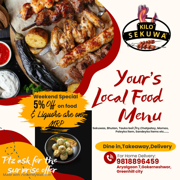 Food Menu Restaurant Poster | PosterMyWall