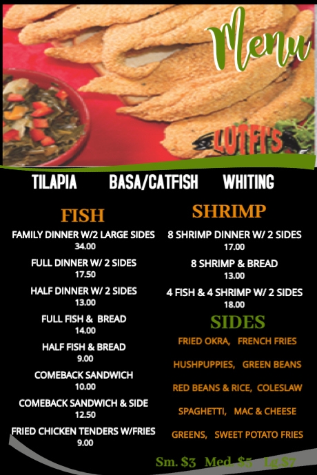 Copy of Simple Food Restaurant Menu Template | PosterMyWall