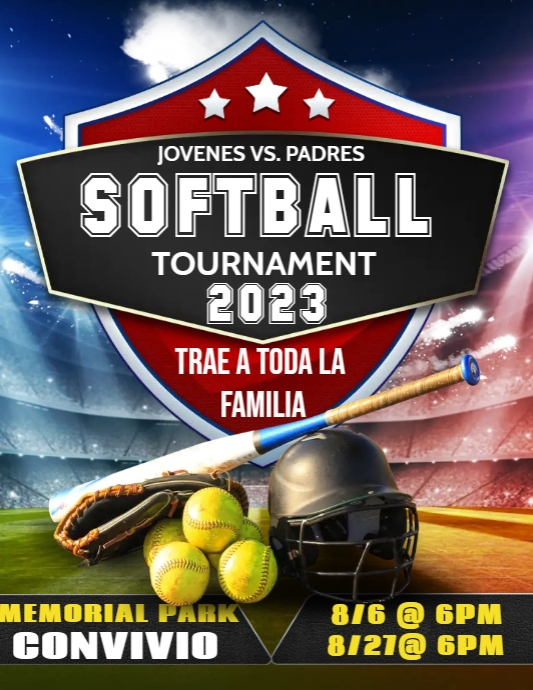 Red Softball Tournament Flyer Template | PosterMyWall