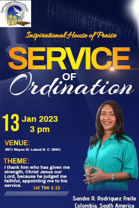 Ordination Ceremony | PosterMyWall