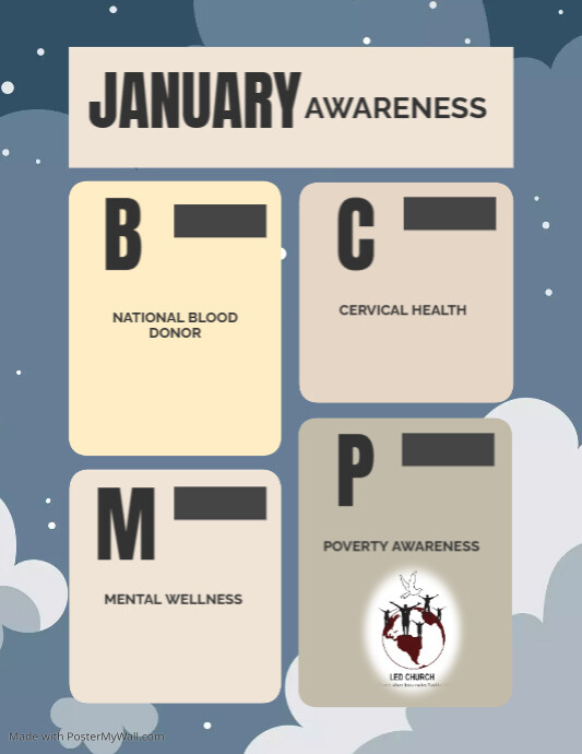 Upcoming Events Monthly Schedule calendar | PosterMyWall