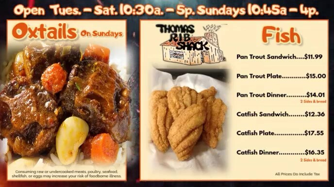 Copy of Thomas Rib Shack TV3 | PosterMyWall