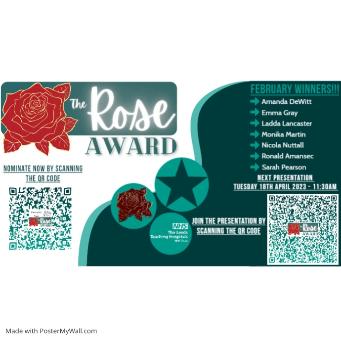 February Rose Winners-Instagram | PosterMyWall