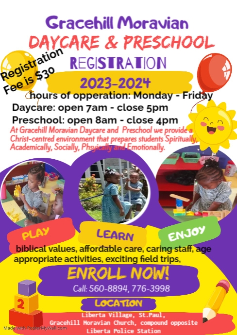 preschool enrollment advertisement | PosterMyWall
