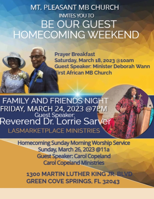 Homecoming Service | PosterMyWall