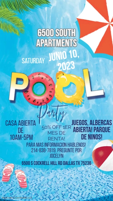 Pool Party Display | PosterMyWall