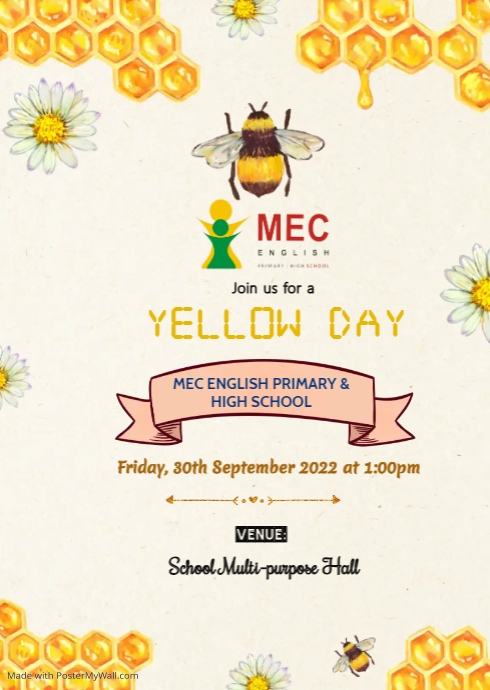 Bumble honey bee birthday party invitation | PosterMyWall