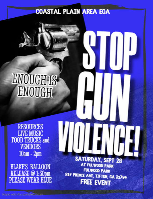 Stop Gun Violence Flyer | PosterMyWall
