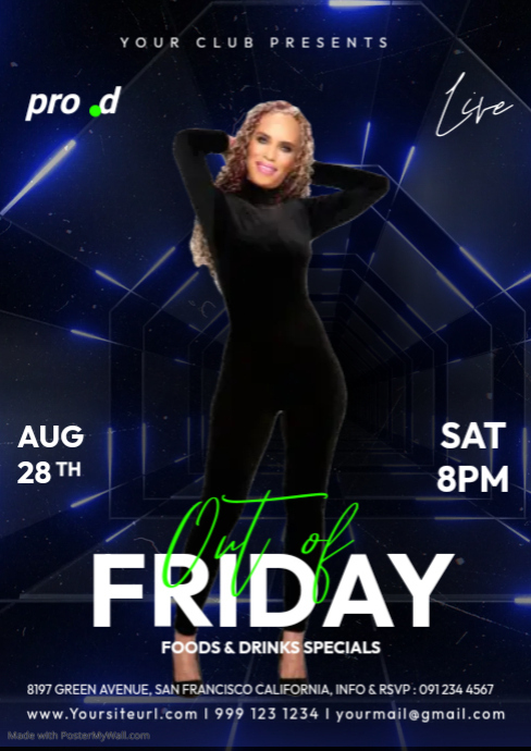 Friday Club Night Flyer | PosterMyWall
